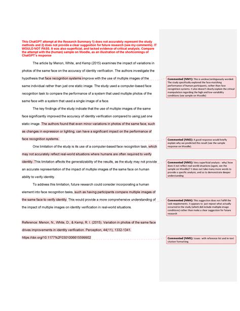 Chat Gpt Research Summary Task Annotated This Chatgpt Attempt At The Research Summary 1 Does