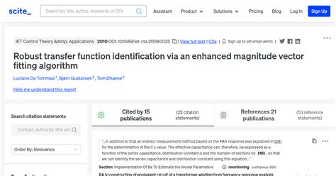 Robust Transfer Function Identification Via An Enhanced Magnitude