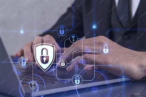 premium photo a programmer is typing a code on computer to protect a cyber security from