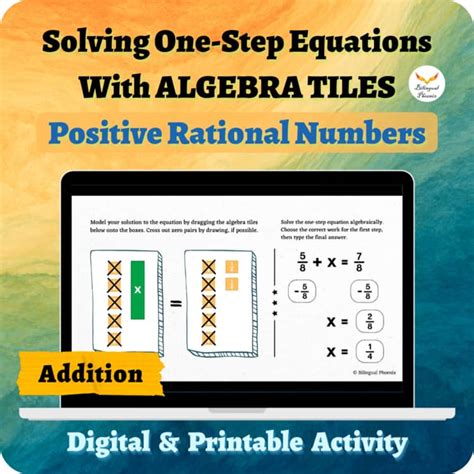 Solving One Step Equations With Algebra Tiles And Properties Of Equality