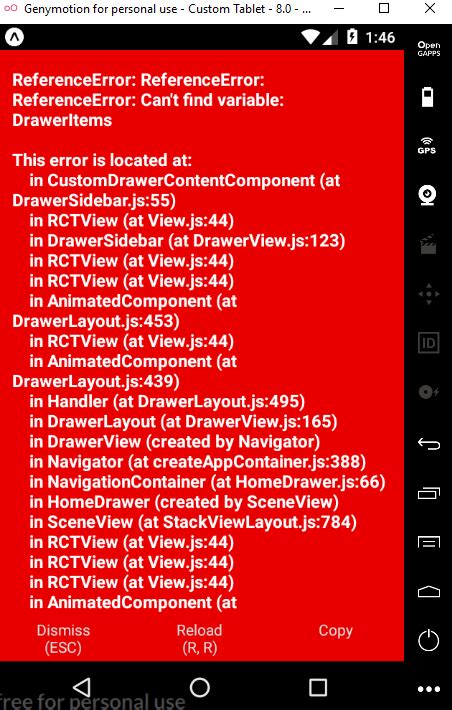 javascript how to show drawer items using createdrawernavigator in