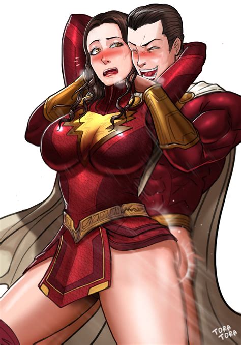 Rule 34 Abs Anal Billy Batson Blush Brown Hair Cape Dc Dc Comics Dc Extended Universe Female