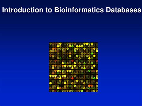 Ppt Introduction To Bioinformatics Databases Powerpoint Presentation Id 5968033