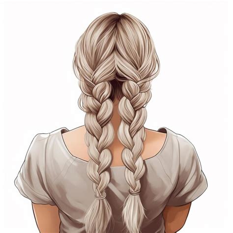 A Close Up Of A Woman With A Long Braid Hair Generative Ai Premium Ai Generated Image