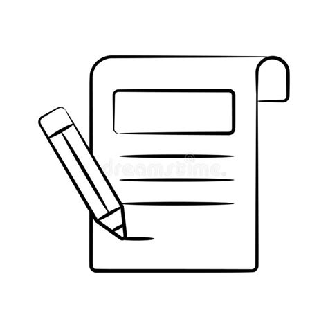 Grab This Trendy Hand Drawn Style Icon Of School Assignment Stock