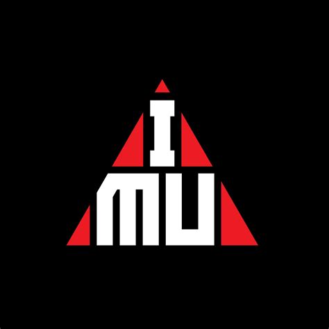 Imu Triangle Letter Logo Design With Triangle Shape Imu Triangle Logo