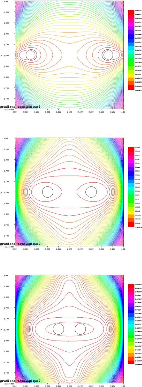 Isovalues Of The Topological Gradient Showing The Obtained Obstacle
