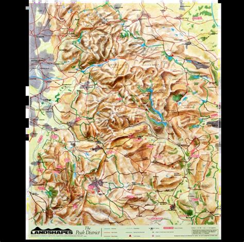 Map The Peak District Raised Relief Map The Peak District 3 £1299