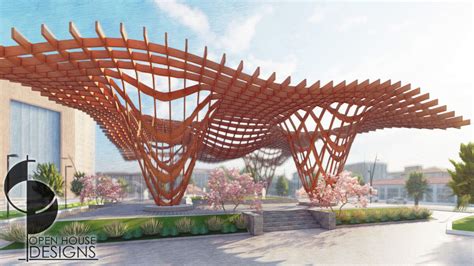 Parametric Pavilion Flows Over City Center Square OpenHouseDesigns
