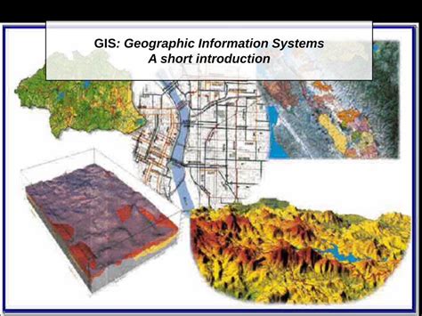 pdf gis geographic information systems a short introductioncds