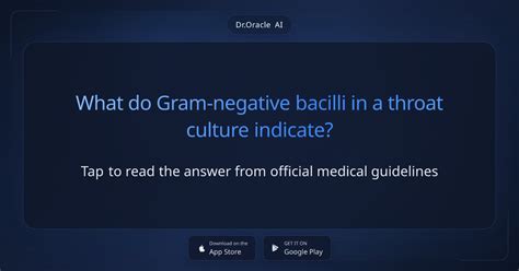 What Do Gram Negative Bacilli In A Throat Culture Indicate