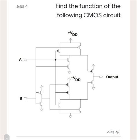 Solved نقاط Find the function of the following CMOS Chegg com