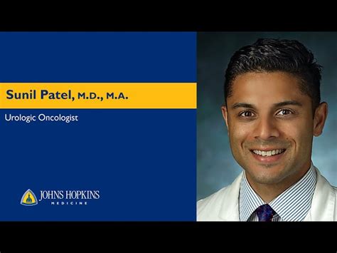 Sunil Hemant Patel M D M A Assistant Professor Of Urology Johns