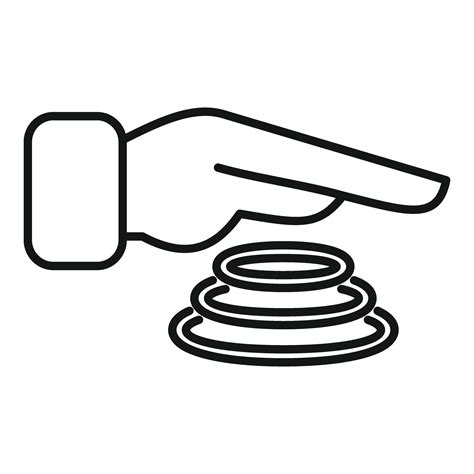 Fast Security Scan Icon Outline Vector Palm Security 40269403 Vector