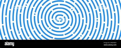 Finger Print Code Banner Or Fingerprint Pattern Background Vector Blue Lines Fingerprint
