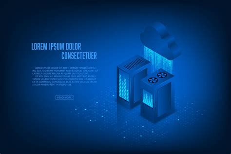 Premium Vector Vector Isometric Cloud Storage Transfer Data To Server