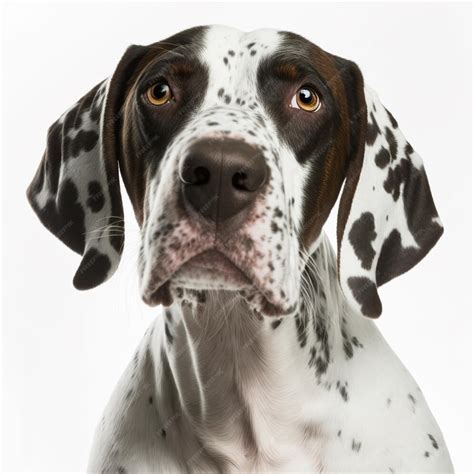 Premium Photo Ravishing Cute English Pointer Dog Portrait On White