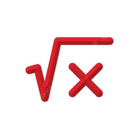 Square Roots Clipart Transparent PNG Hd Red Radical Sign Square Root Radical Sign Square Root