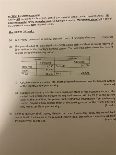 Solved SECTION B Macroeconomics Answer ALL Questions In Chegg