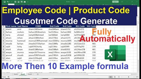 How To Create Employee Code In Excel Coding Employee Excel