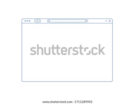 Browser Mockup Outline Show Your Website Stock Vector Royalty Free