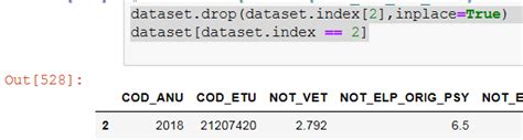 drop cannot delete pandas row using index inplace stack overflow