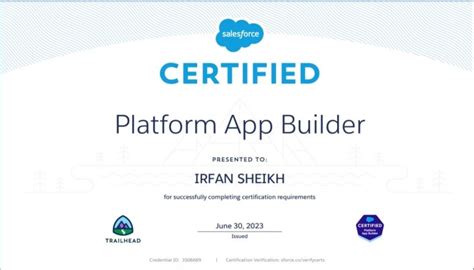 Irfan Sheikh On Linkedin Salesforcecertified Platformappbuilder