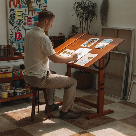 Meeden Extra Large Wood Drafting Table Meeden Art