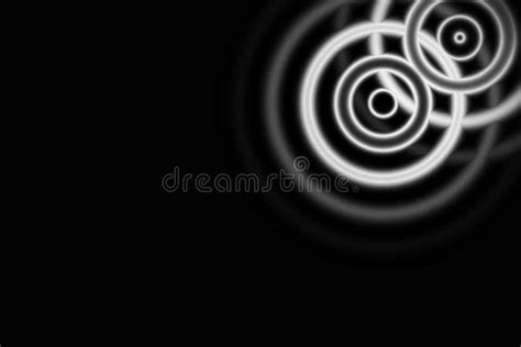 Abstract White Vortex With Circle Ring On Black Background Stock Illustration Illustration Of