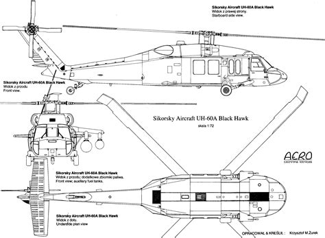 Sikorsky Uh 60 Black Hawk Blueprint Download Free Blueprint For 3d