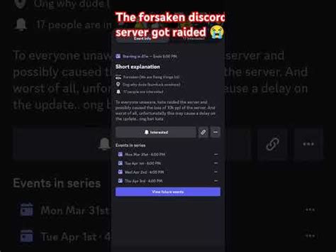 The forsaken discord server got raided 😭😭😭 #forsaken #forsakendiscord #roblox - YouTube