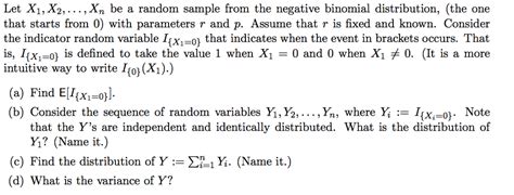 Solved Let X1 X2 Xn Be A Random Sample From The