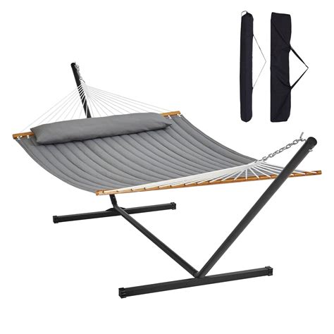 Kffkff 480 Lb Double Padded Fabric Hammock Two Person Hammock With Stand