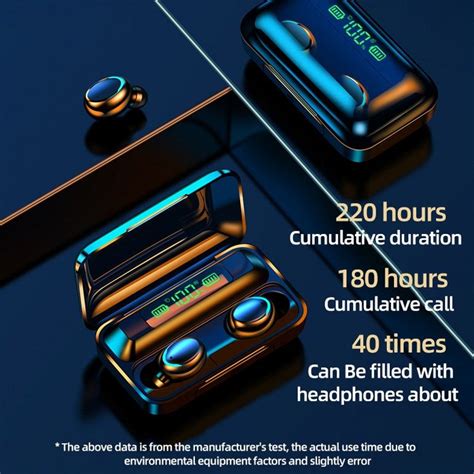 F9-5 Bluetooth Earphones Wireless Headsets Stereo Earbuds In-Ear Touch ...