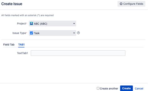 Cannot See The Tabs In The Jira Create Screen Jira And Jira Service Management Atlassian Support