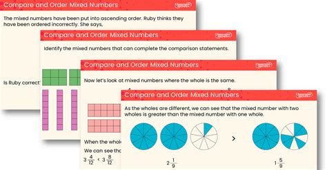 Compare And Order Mixed Numbers Teaching Powerpoint Classroom Secrets