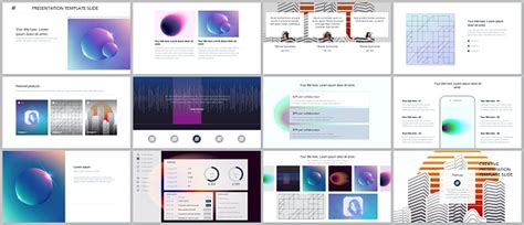 최소한의 프리젠테이션 화려한 그라데이션 흐리게 및 기하학적 배경 포트폴리오 템플릿 책자 커버 벡터 디자인입니다 전단지 전단지