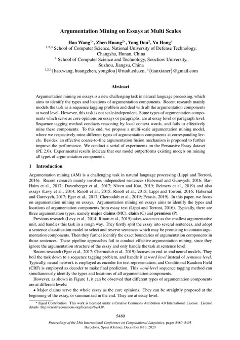 pdf argumentation mining on essays at multi scales