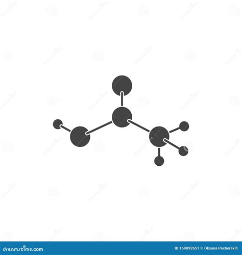 Molecule Vector Icon On White Isolated Background Layers Grouped For