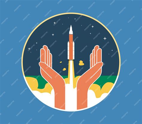 Premium Vector Concept Illustration Of A Space Rocket Launch Vector Illustration