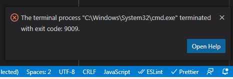 VSCode Exit Code Popup When Manually Exit The Terminal Stack Overflow