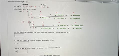 Solved Consider The Following