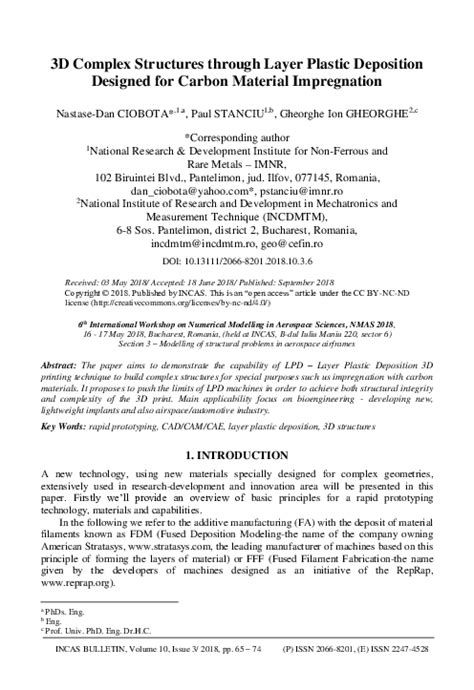 Pdf 3d Complex Structures Through Layer Plastic Deposition Designed