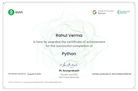 Rahul Verma On Linkedin Pythonadventures Guvilearner Codingjourney Lifeofapythonista
