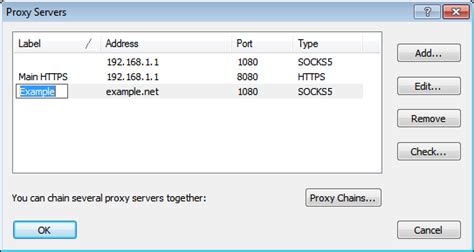 Advanced Proxy Server Settings