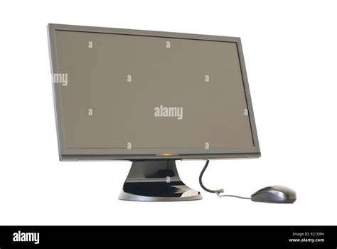 Isolated Monitor And Mouse Stock Photo Alamy
