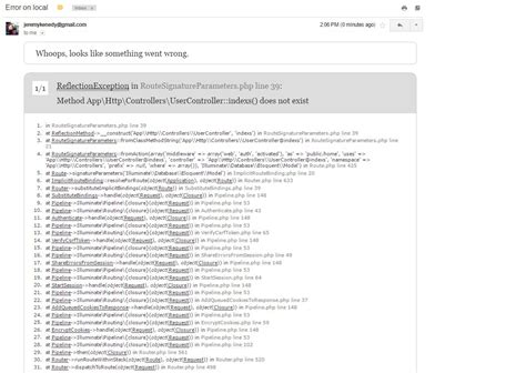 GitHub Jeremykenedy Laravel Exception Notifier Laravel Exception Notifier Will Send An Email
