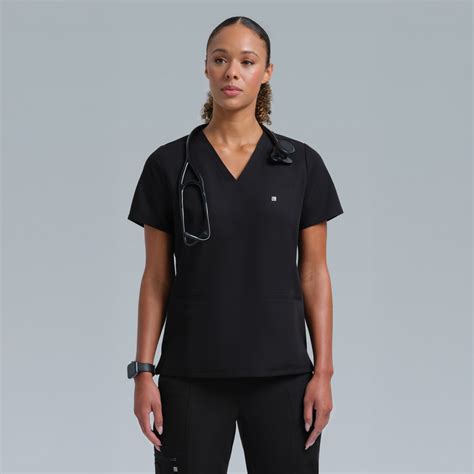 Womens Black Scrubs Stylish And Comfortable Medical Uniforms