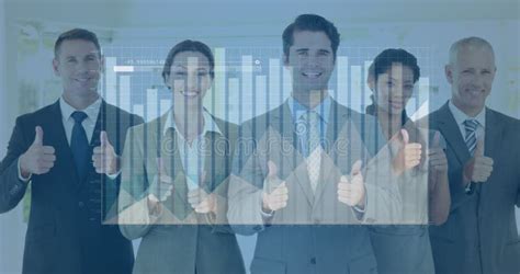 Animation Of Statistical Data Processing Over Diverse Businesspeople