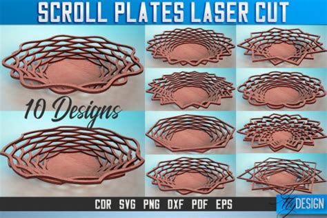 Scroll Plates Laser Cut SVG Home Laser Graphic By Flydesignsvg Creative Fabrica